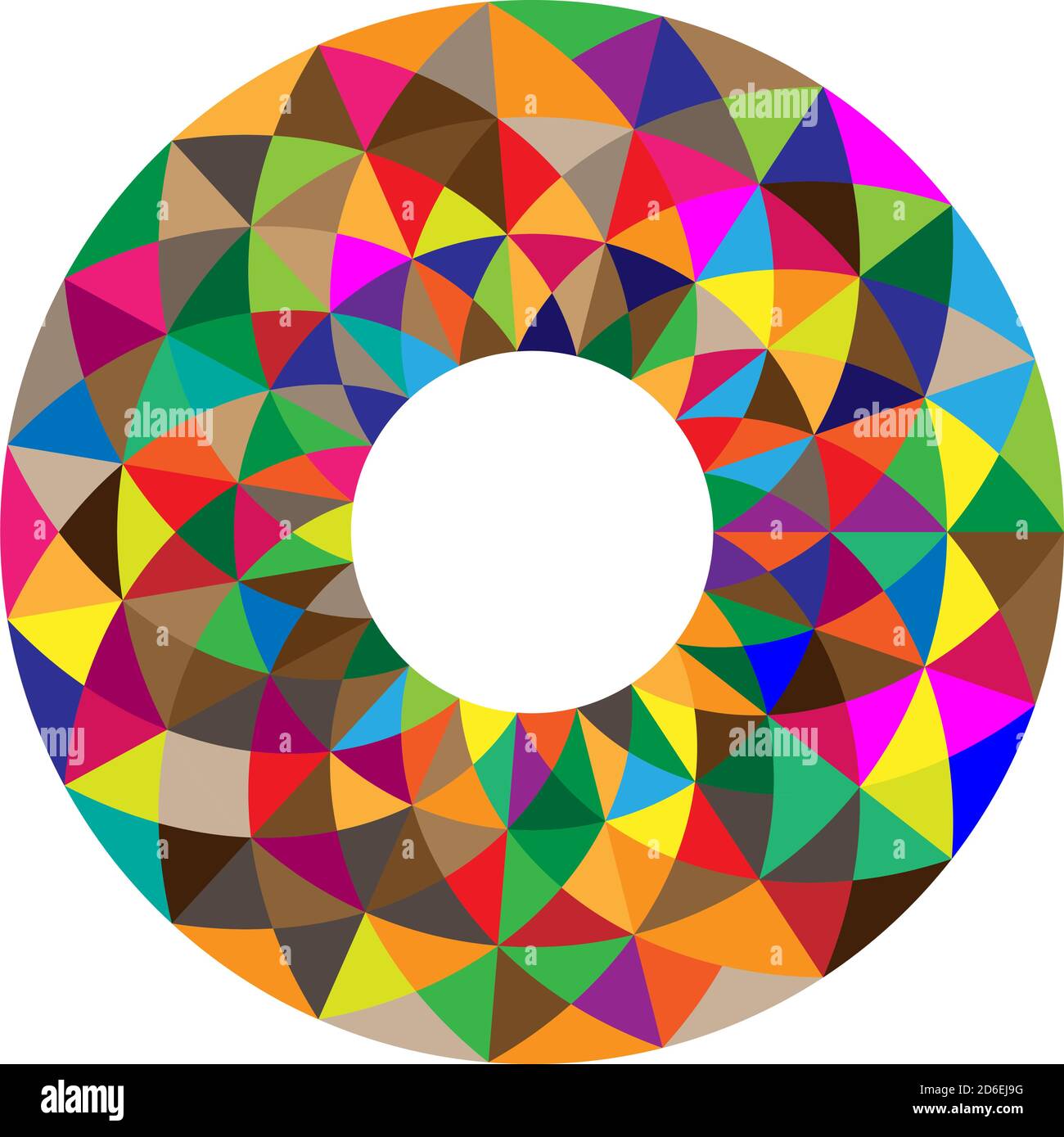 Geometric flower shape with alternating petals. Radial, radiating ...