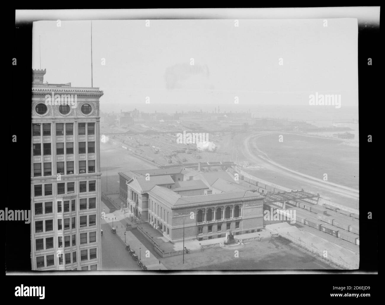 Aerial view of the Art Institute, Chicago, Illinois, circa 1913 Stock ...