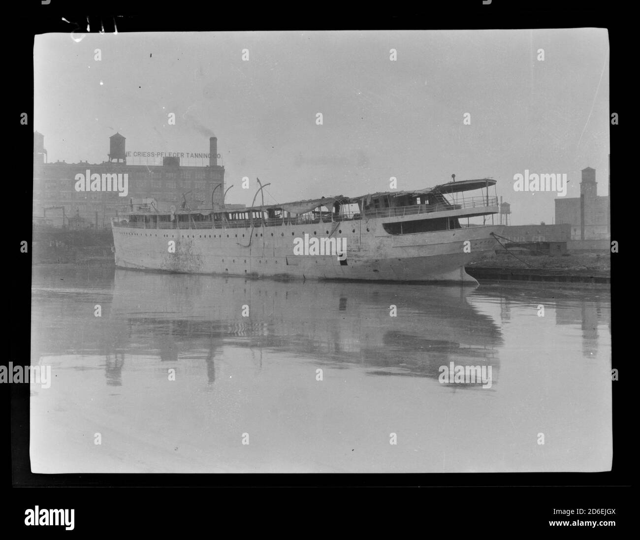 SS Eastland righted in the Chicago River after the Eastland Disaster ...