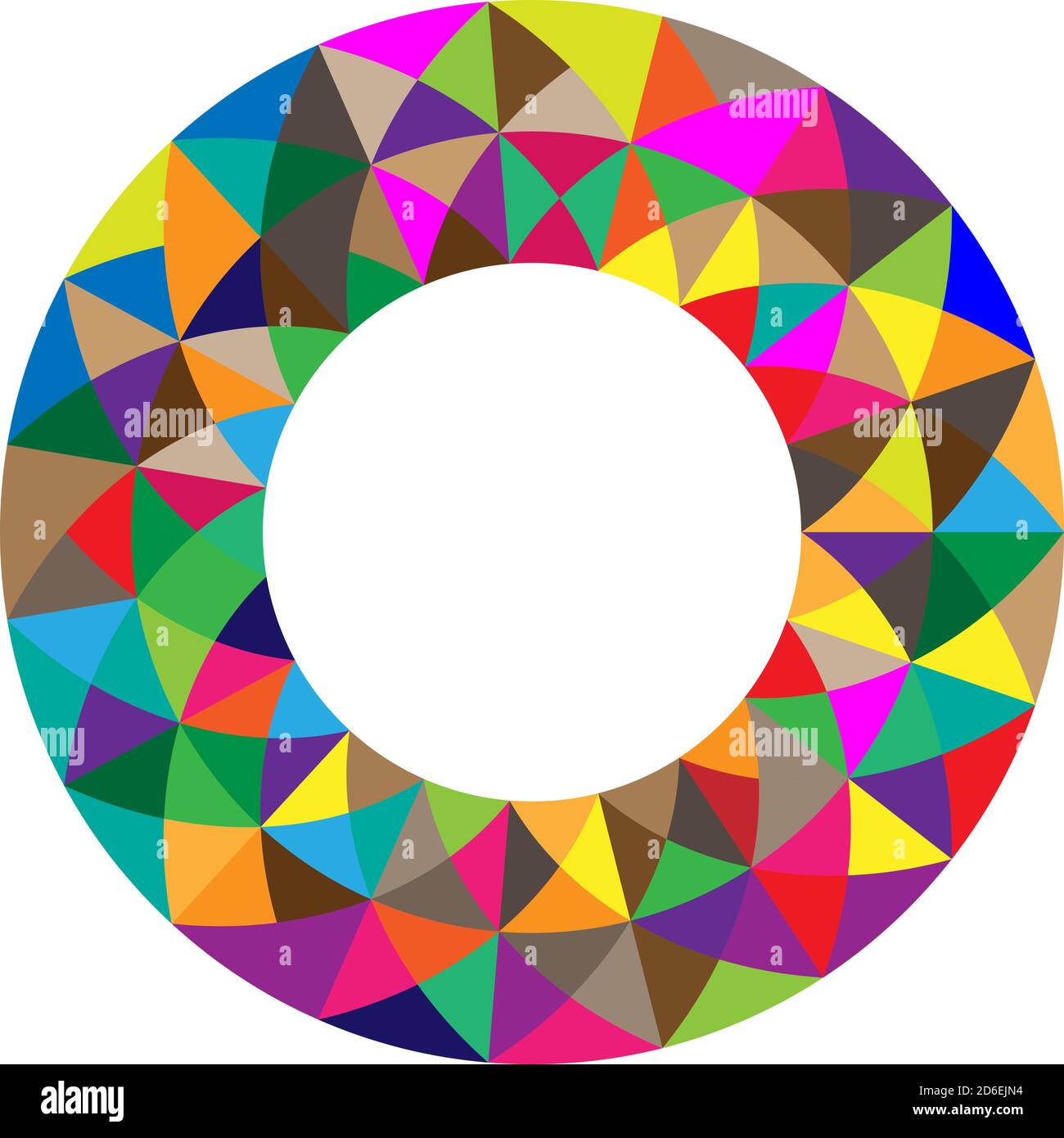 Geometric flower shape with alternating petals. Radial, radiating ...