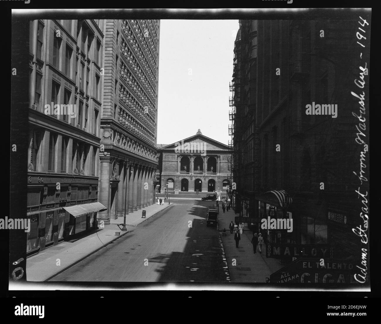 Adams Street, east from Wabash Avenue, Chicago, Illinois, 1914 Stock ...