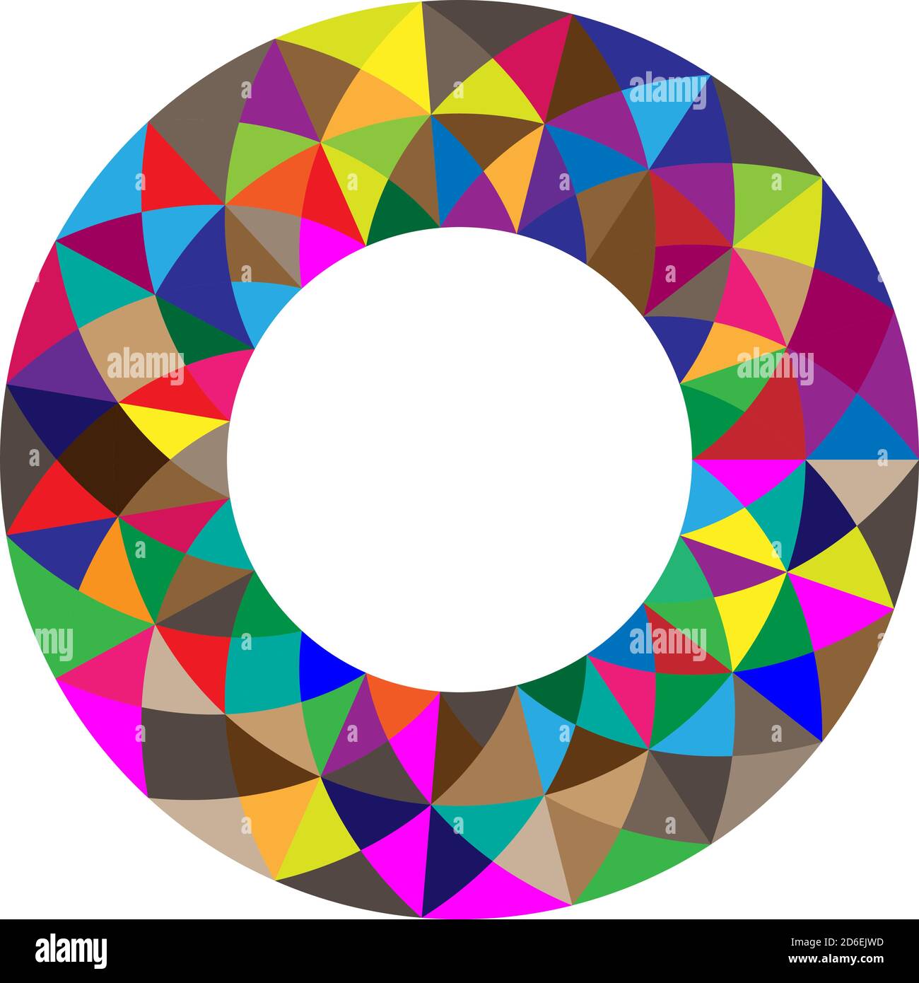 Geometric flower shape with alternating petals. Radial, radiating ...