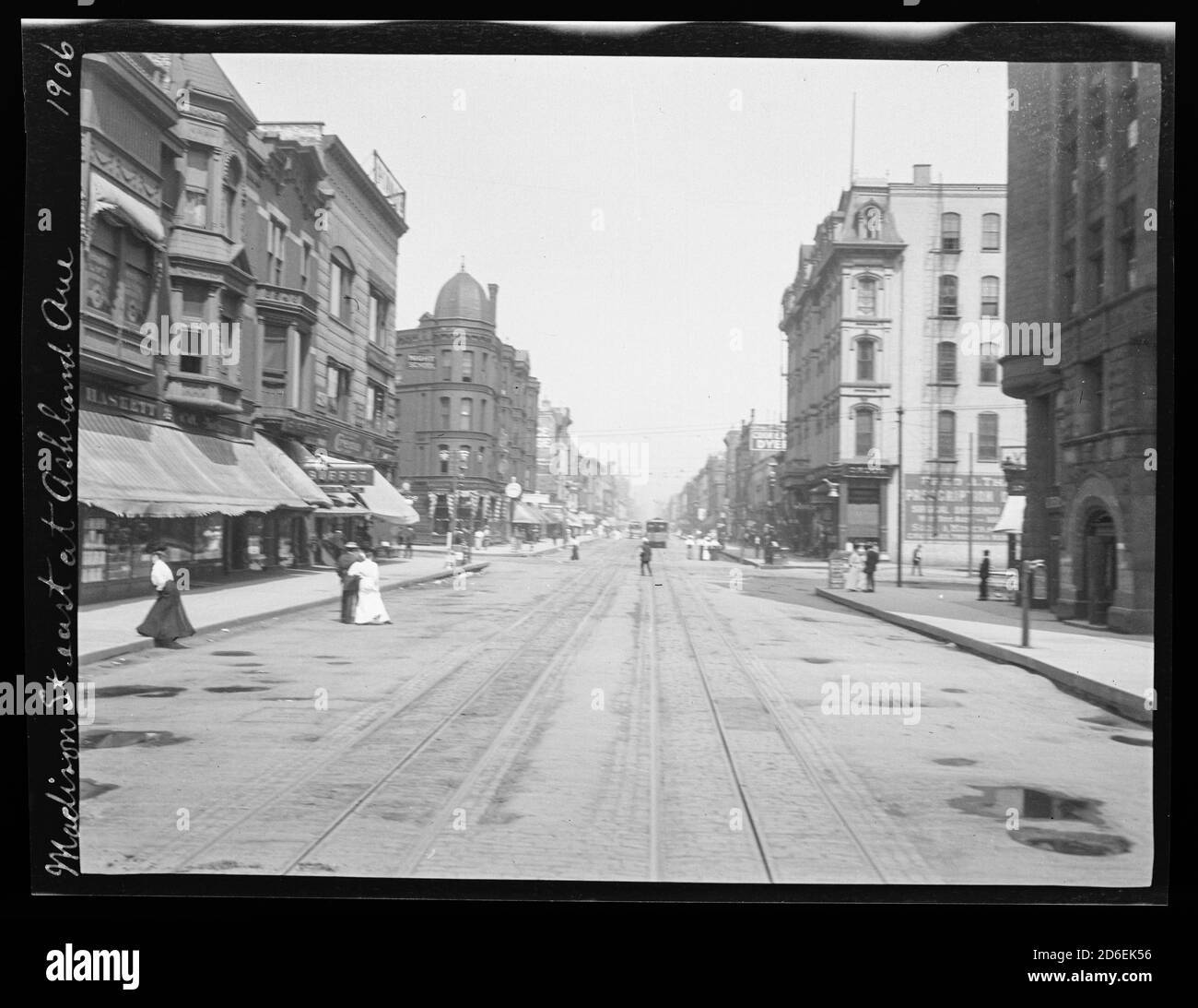 Madison Street, east from Ashland Avenue, Chicago, Illinois, 1906 Stock ...
