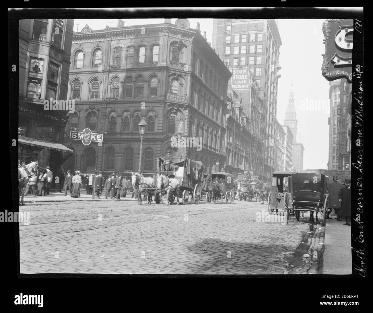 View of the northeast corner of Dearborn Street and Madison Street ...
