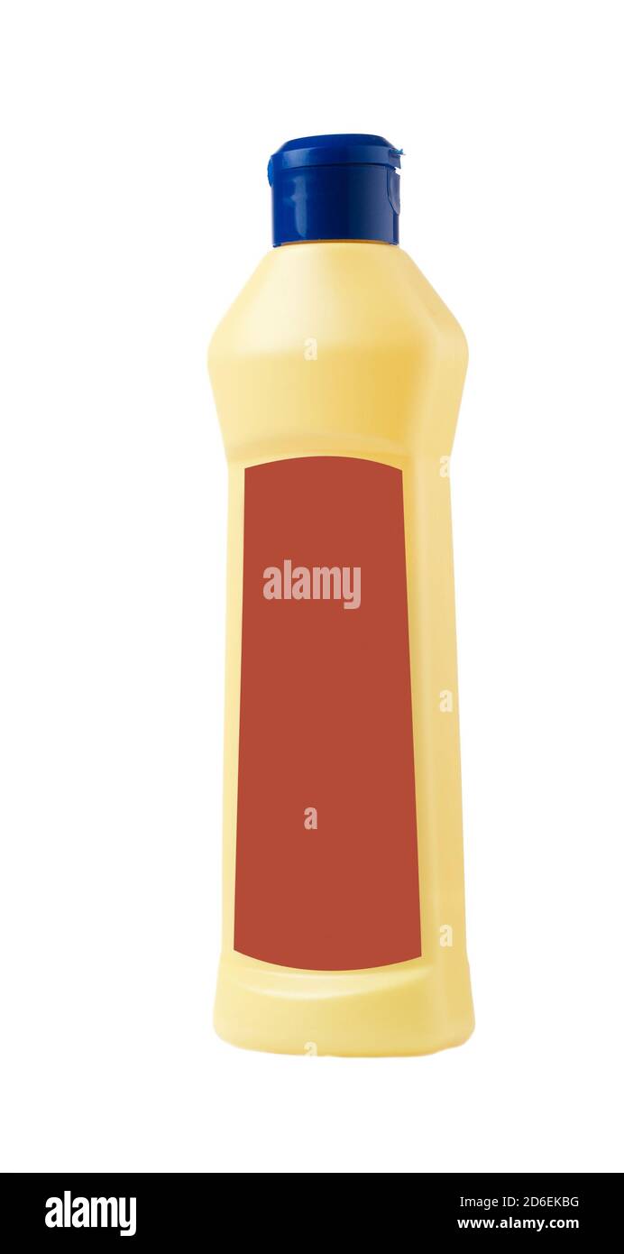 Plastic bottle of cleaning liquid Stock Photo - Alamy