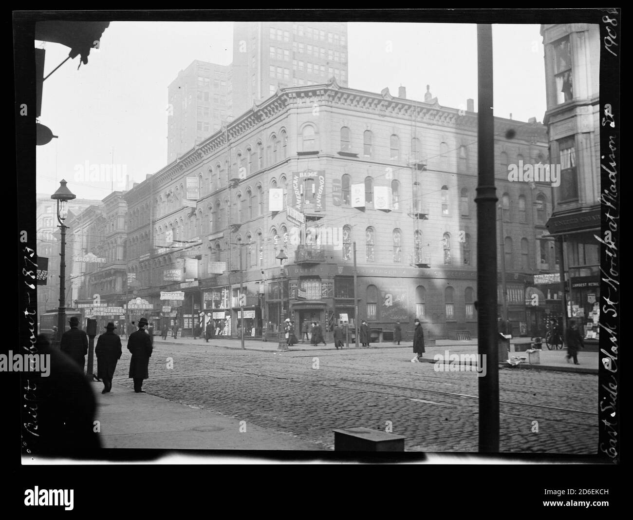 Northeast corner of Clark Street and Madison Street, Chicago, Illinois ...