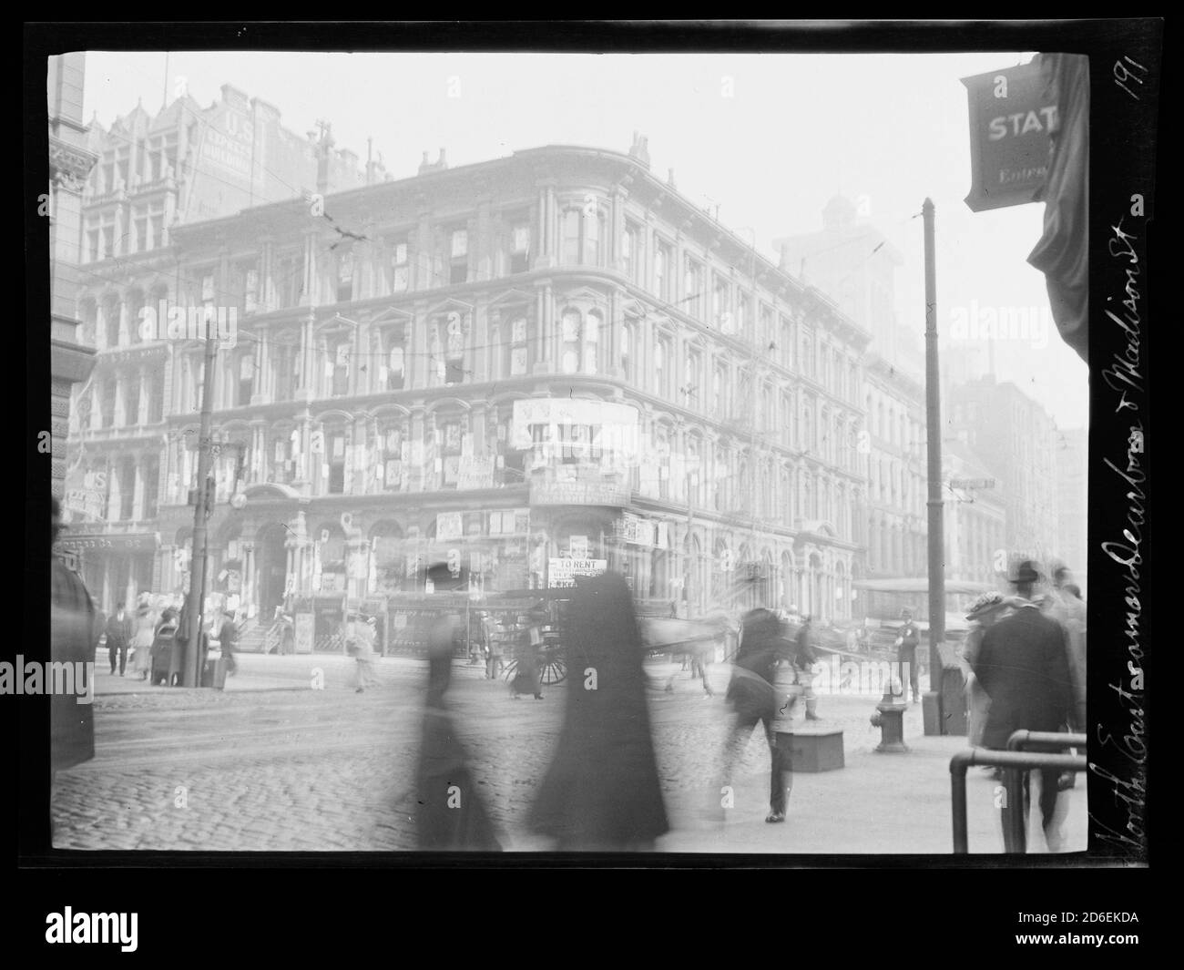 View of the northwest corner of Dearborn Street and Washington Street ...