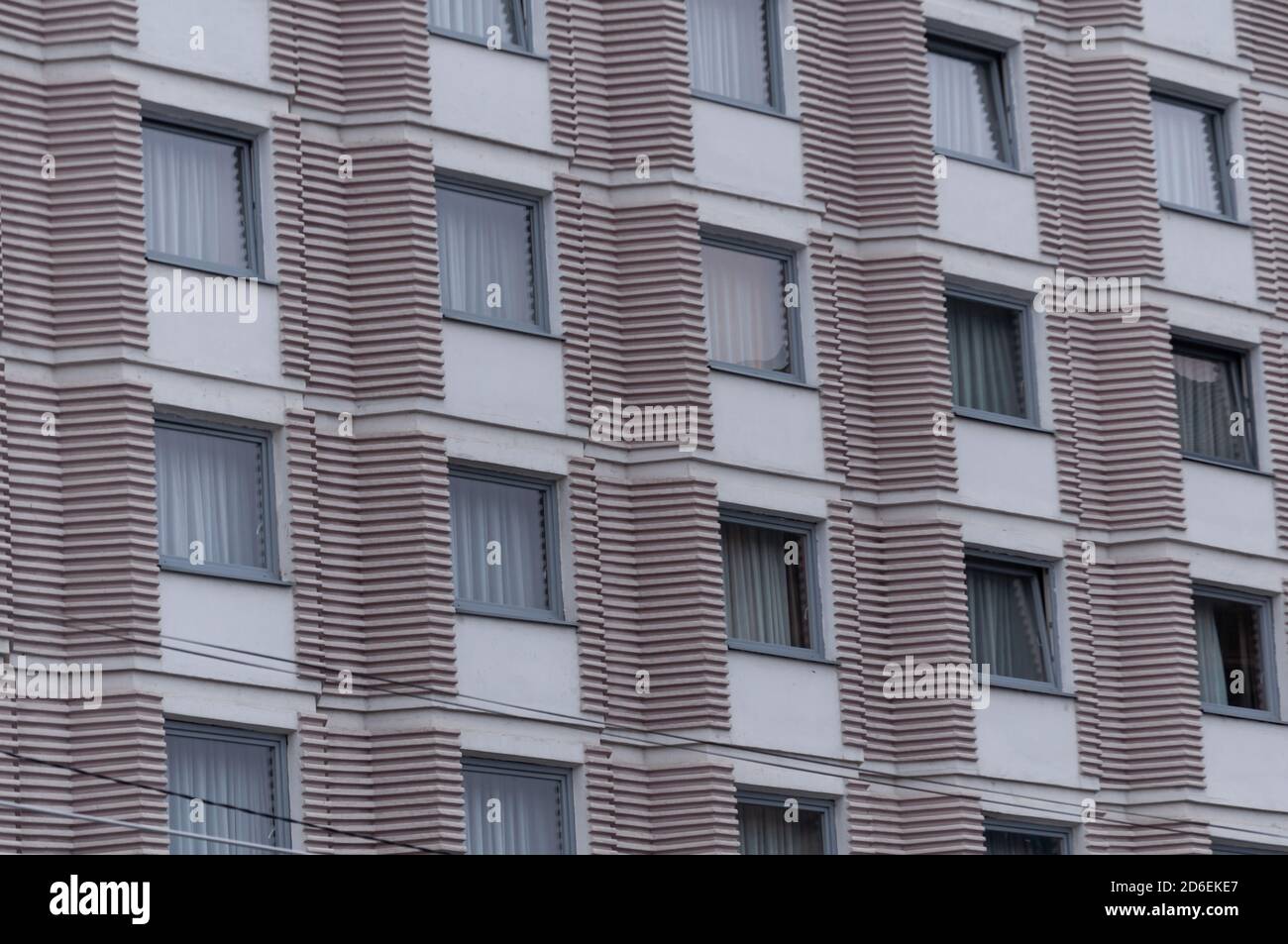 Facade of a building with windows in background. Front view Stock Photo ...