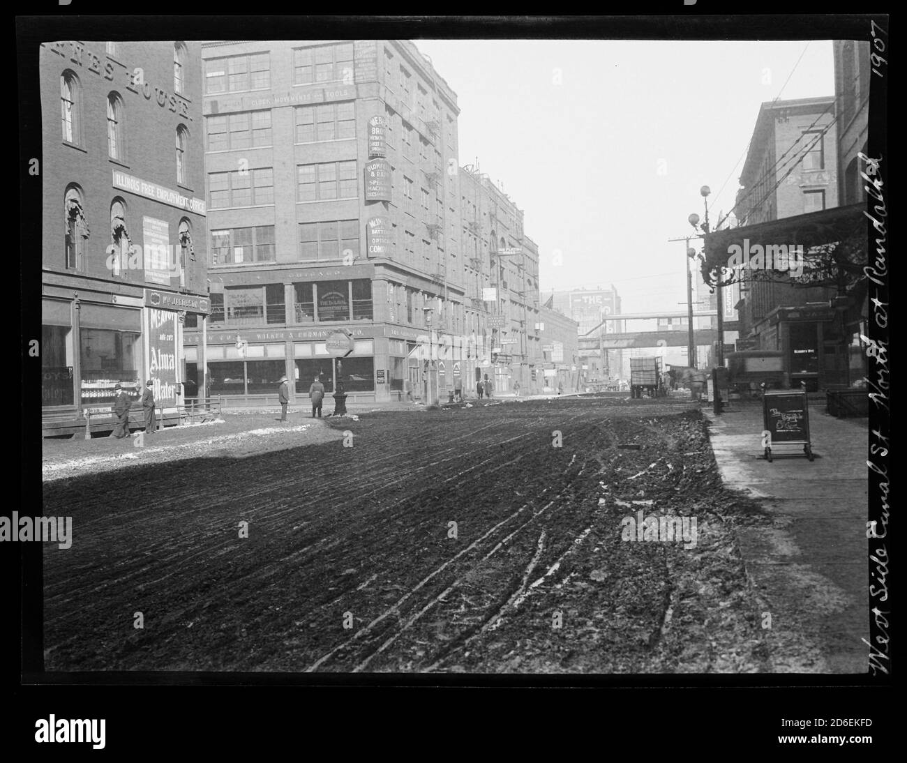 West side of Canal Street, north from Randolph Street, Chicago ...