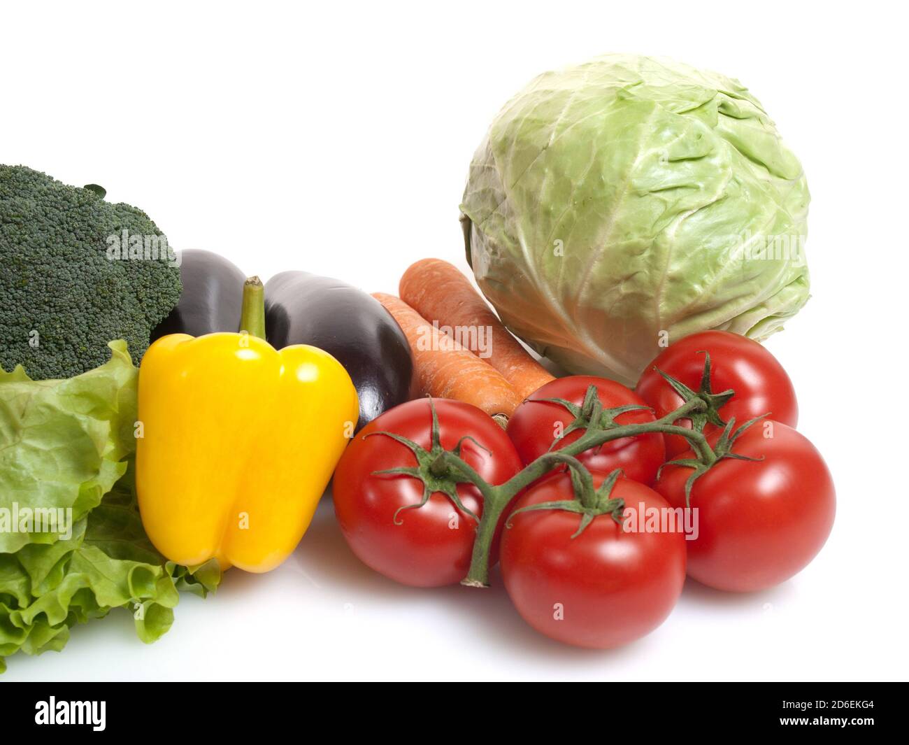 Large group of fresh vegetables on white background Stock Photo - Alamy
