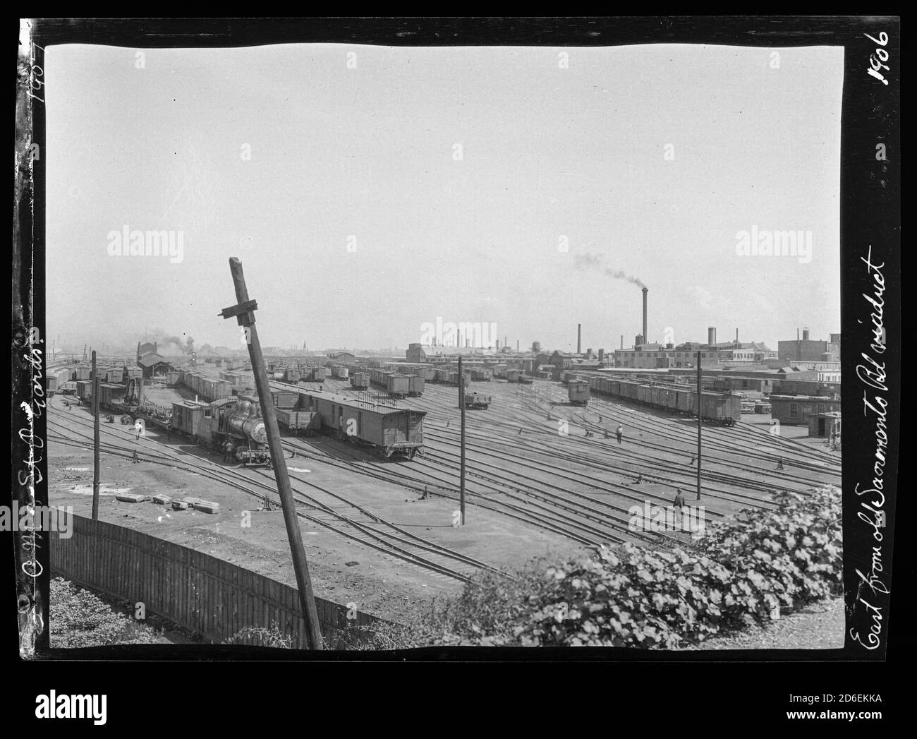 View from old Sacramento Boulevard viaduct of the Chicago, Milwaukee ...