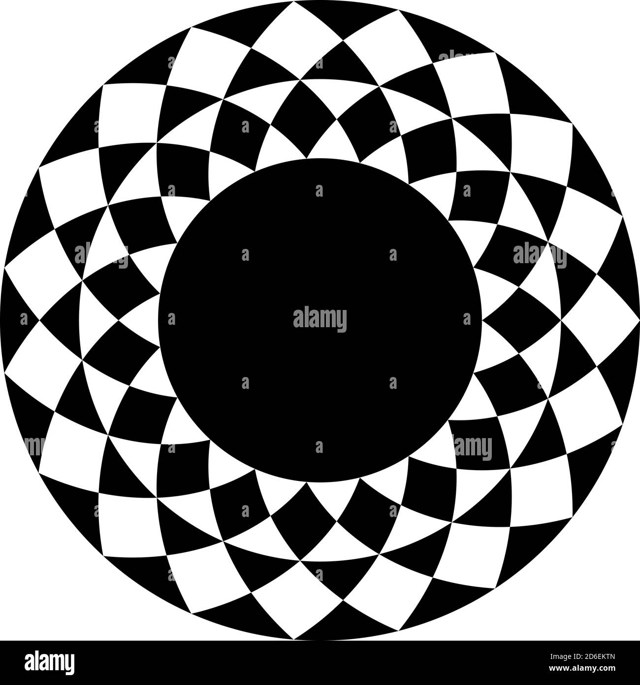 Geometric flower shape with alternating petals. Radial, radiating ...