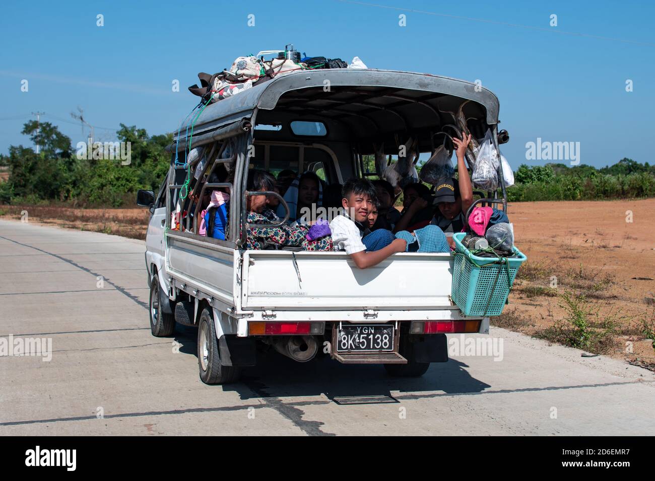 Overloaded truck people asia hi-res stock photography and images - Alamy