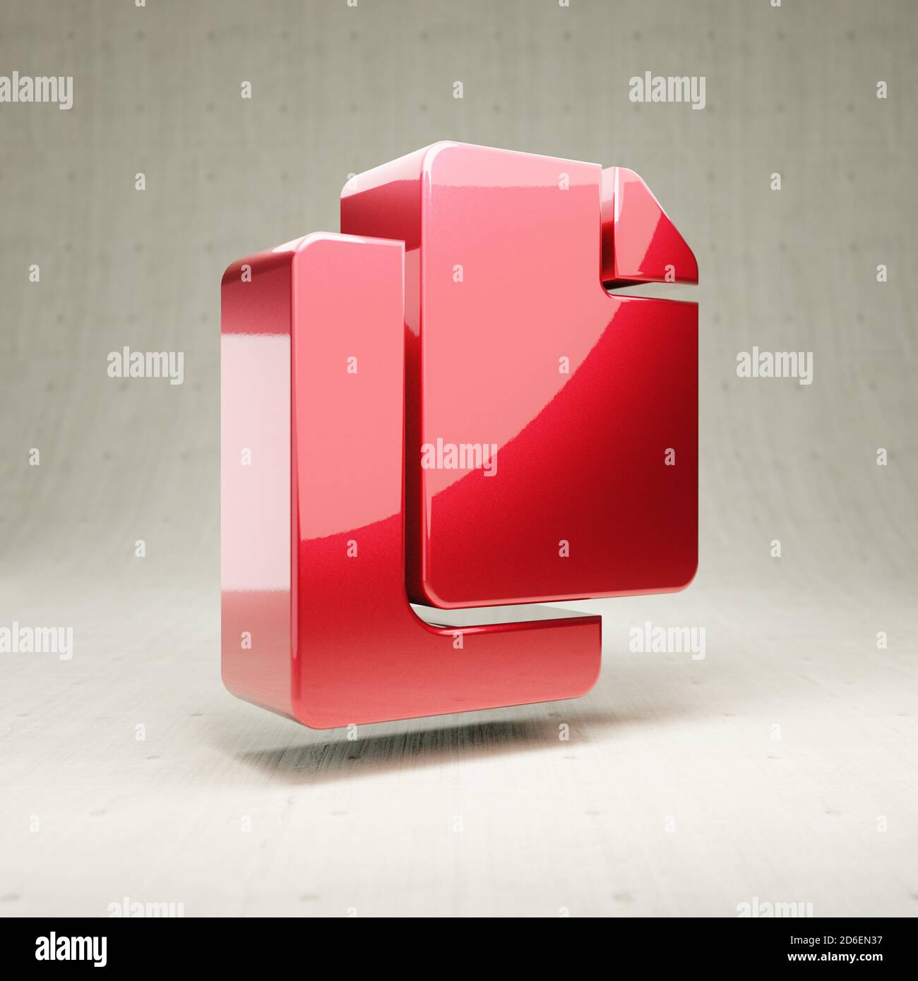 Copy icon. Gold glossy Copy symbol isolated on white concrete ...