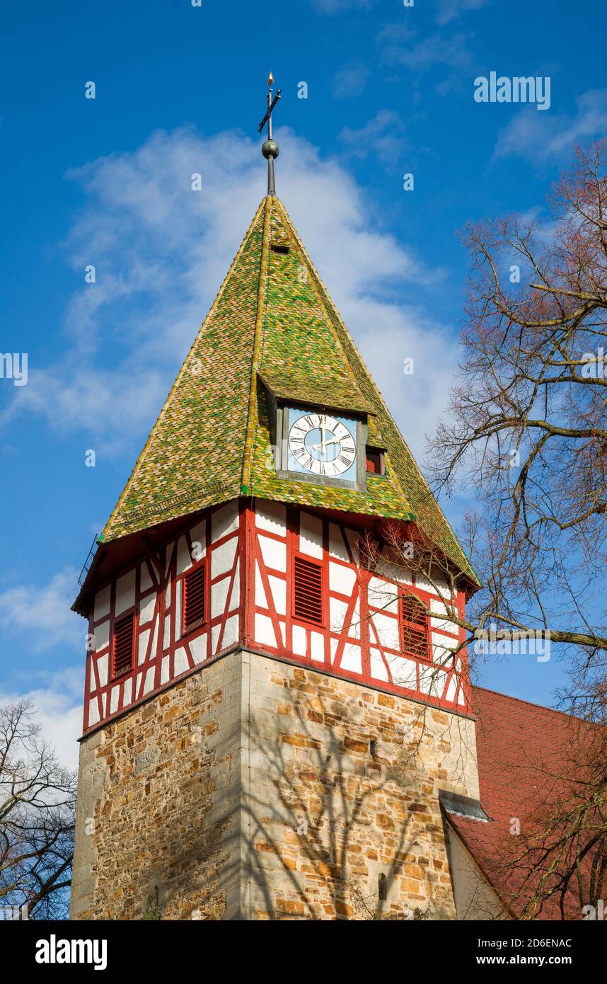 Germany, Baden-Wuerttemberg, Walddorfhäslach, Evangelical Church ...