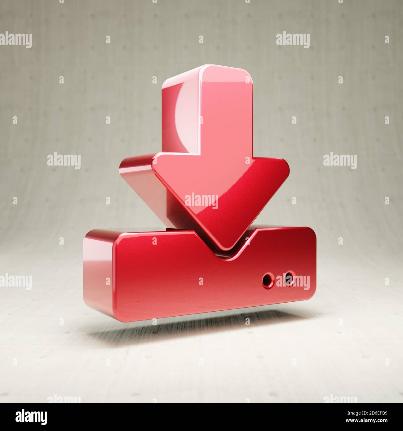 Download icon. Gold glossy Download symbol isolated on white concrete ...