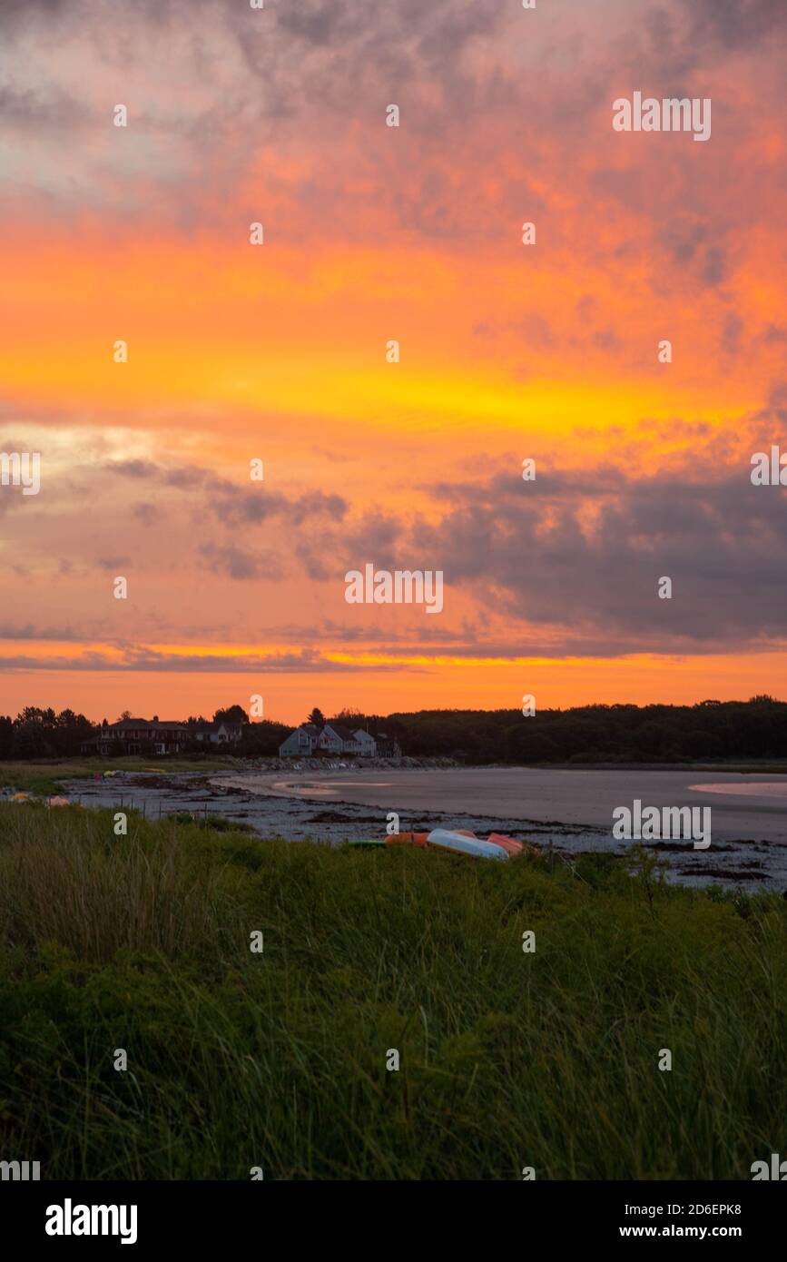 Goose rocks beach Maine sunrise Stock Photo - Alamy