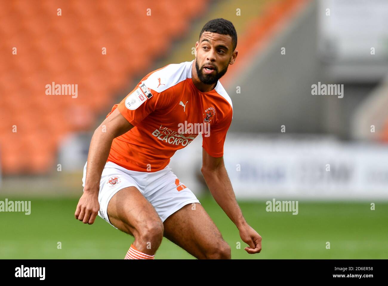 Christopher Hamilton (22) of Blackpool in action during the game Stock ...