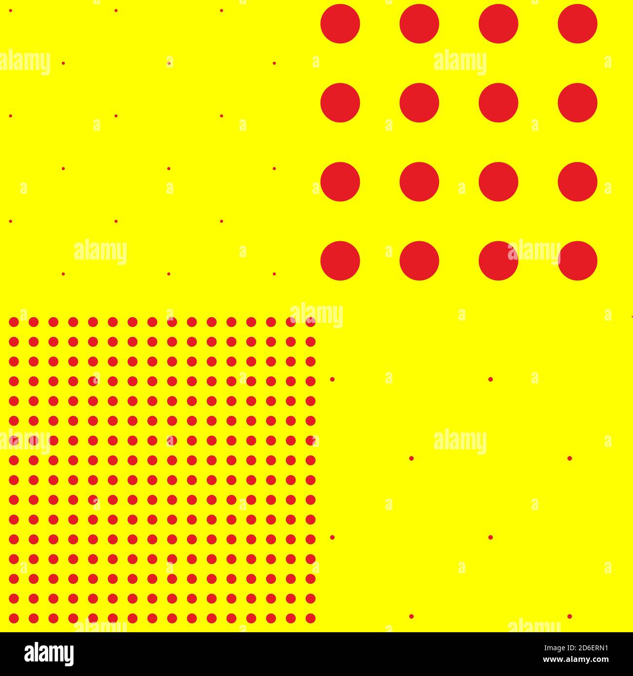 Pop-art, pointillist-pointillism seamless red, yellow circles, dots ...