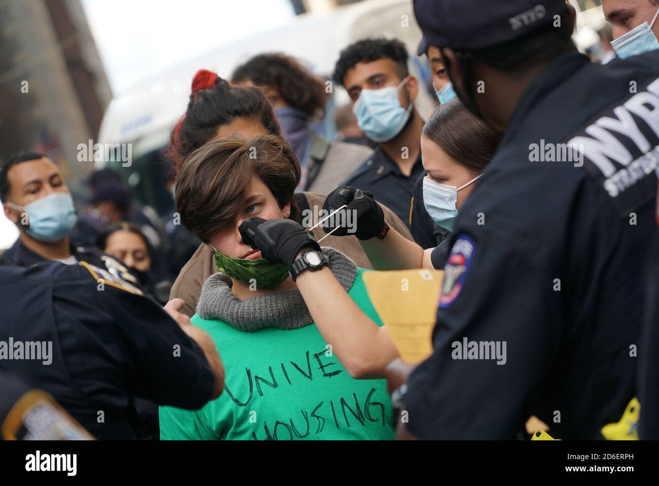 New York, New York, USA. 2nd Oct, 2020. NYPD strategic response group ...