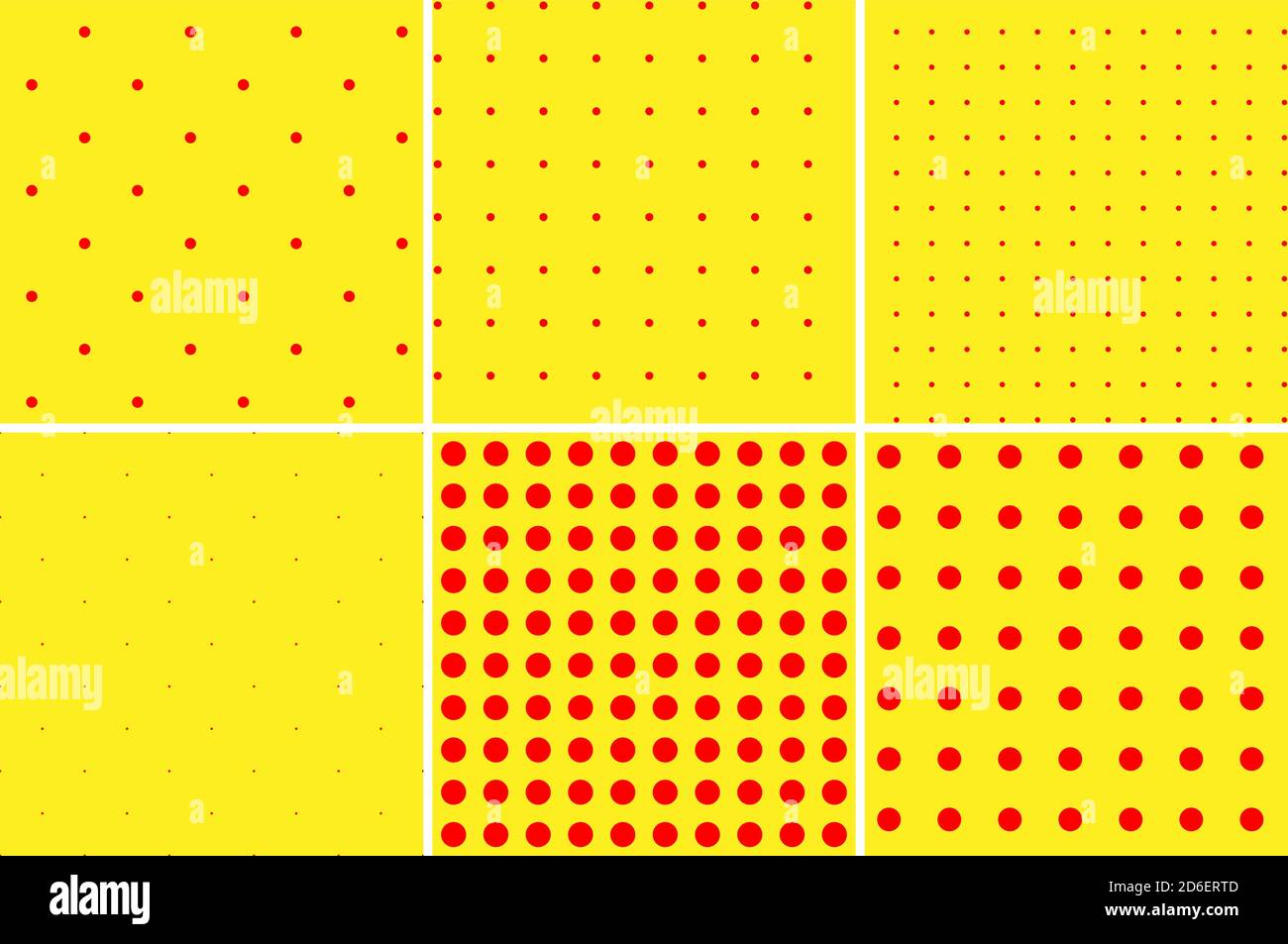 Pop-art, pointillist-pointillism seamless red, yellow circles, dots ...