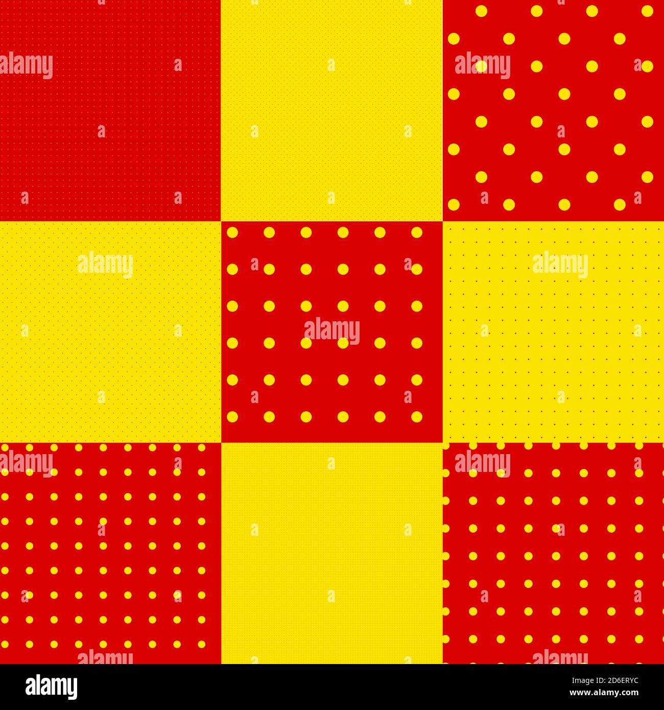 Pop-art, pointillist-pointillism seamless red, yellow circles, dots ...