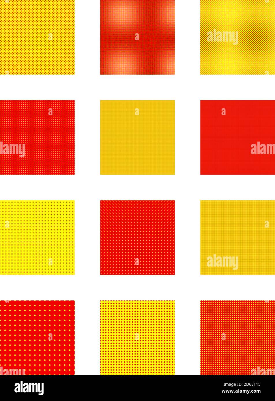 Pop-art, pointillist-pointillism seamless red, yellow circles, dots ...