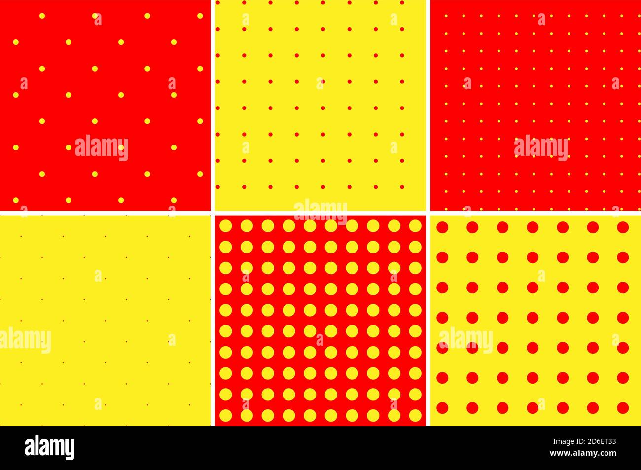 Pop-art, pointillist-pointillism seamless red, yellow circles, dots ...