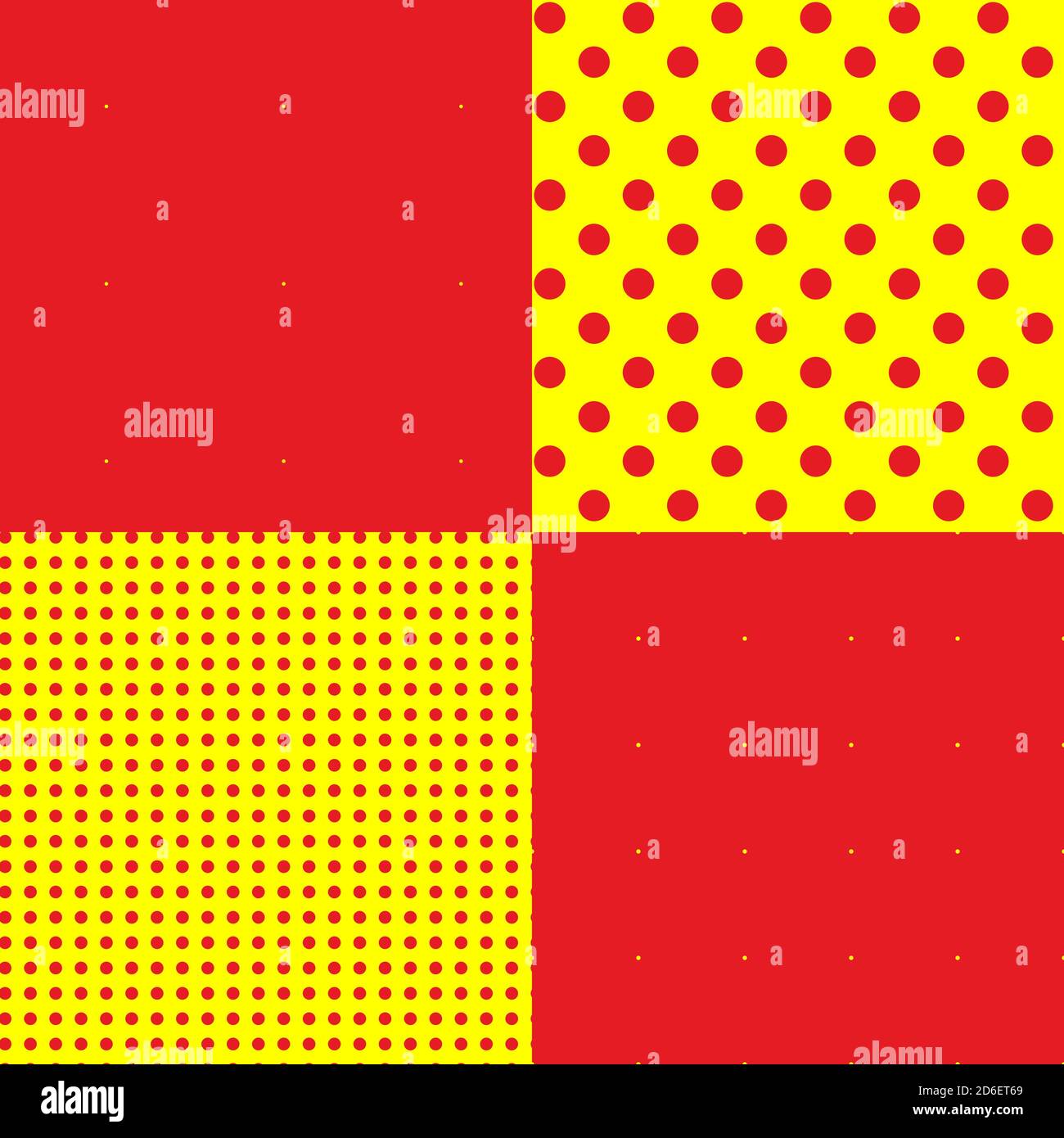 Pop-art, pointillist-pointillism seamless red, yellow circles, dots ...