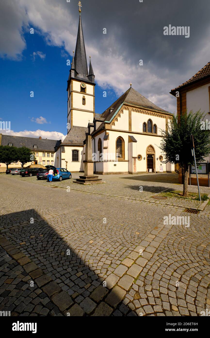 Health resort Bad Staffelstein with its historic old town, Lichtenfels ...