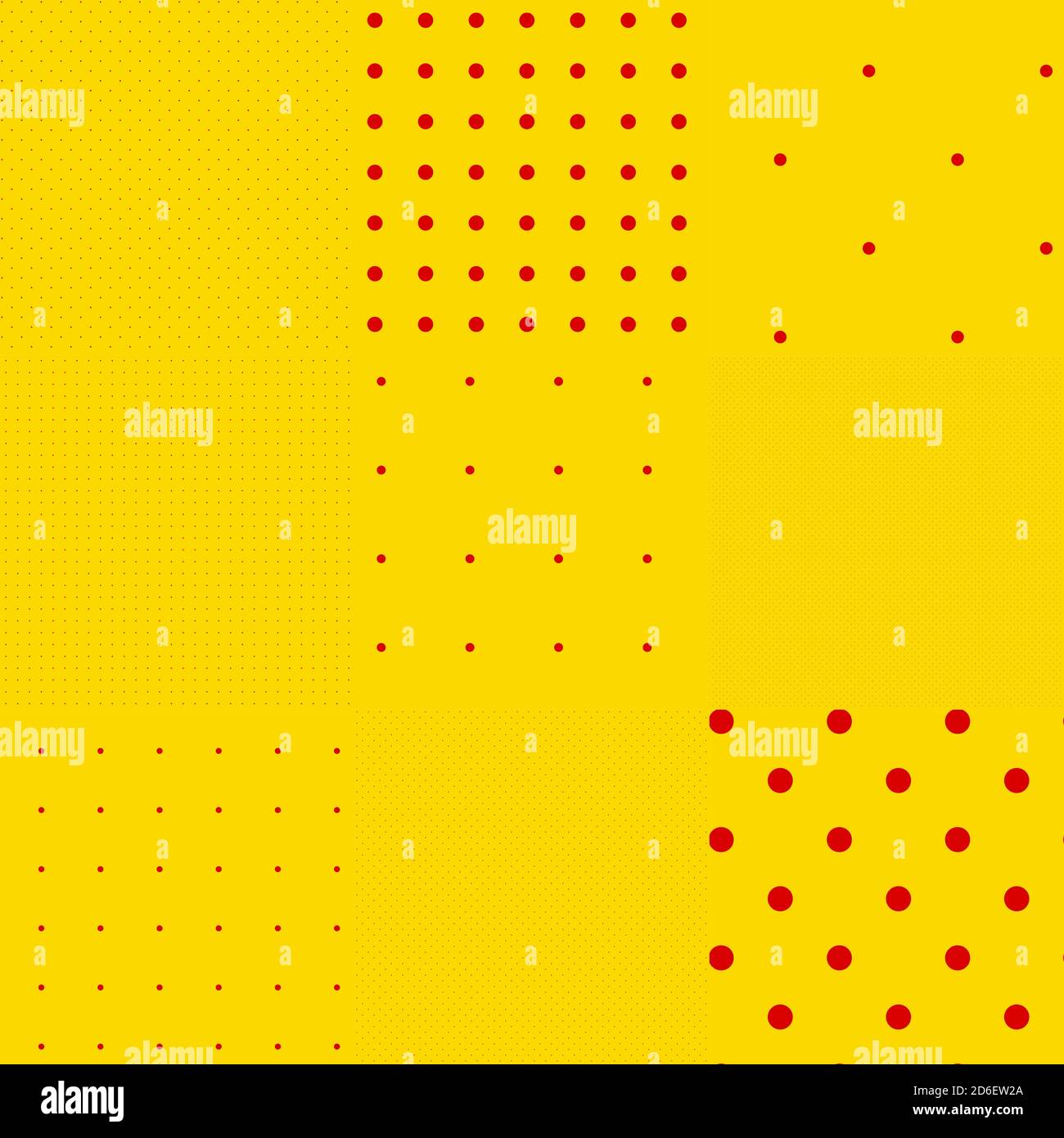 Pop-art, pointillist-pointillism seamless red, yellow circles, dots ...
