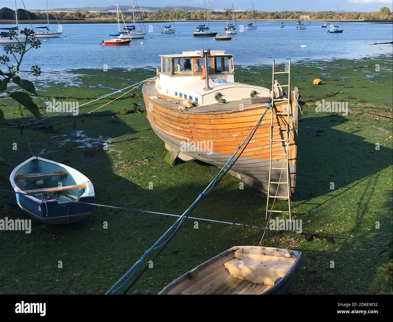 Traditional clinker-bullt 1950s oak lifeboat now a motor yacht on the ...