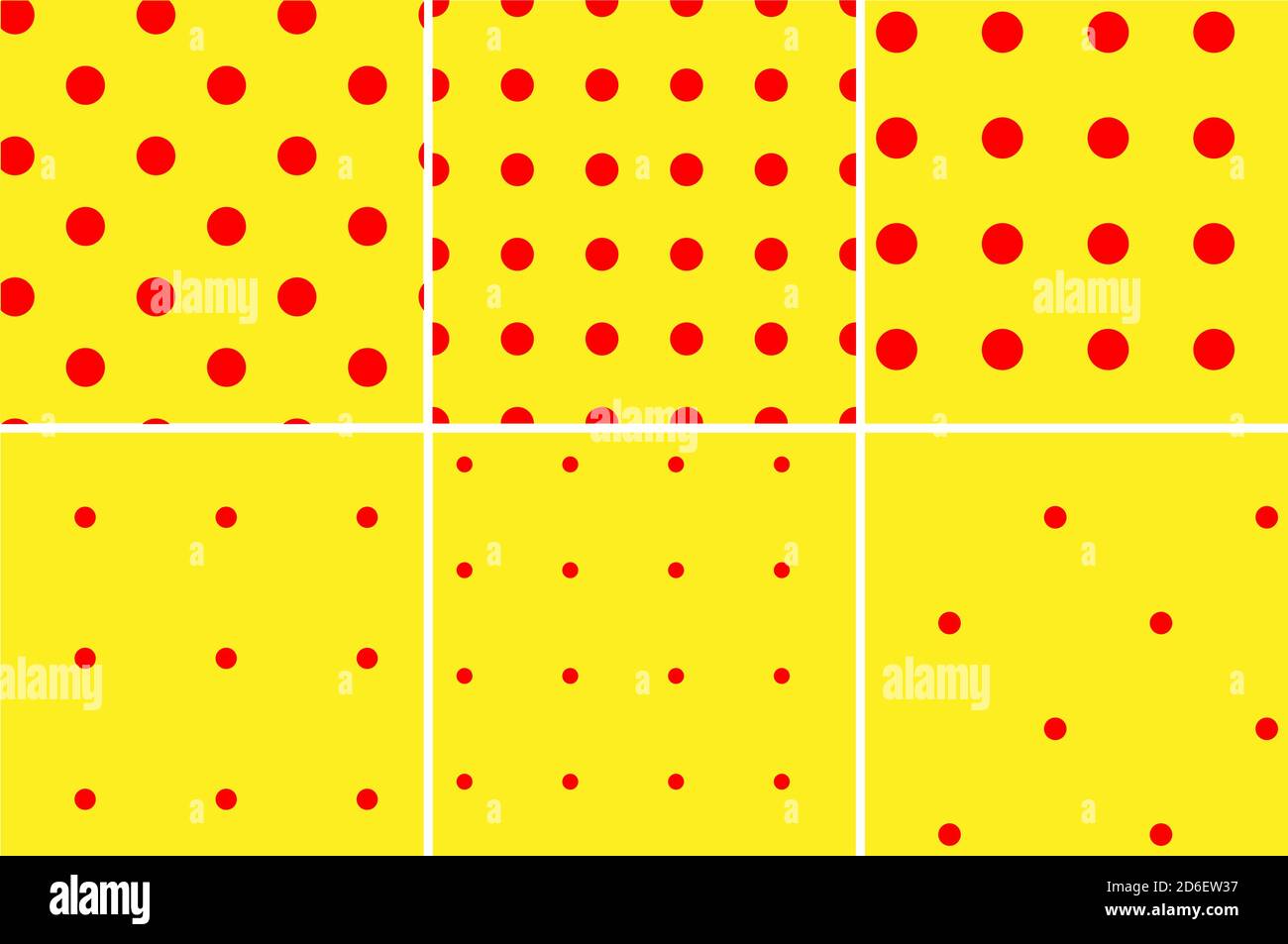 Pop-art, pointillist-pointillism seamless red, yellow circles, dots ...