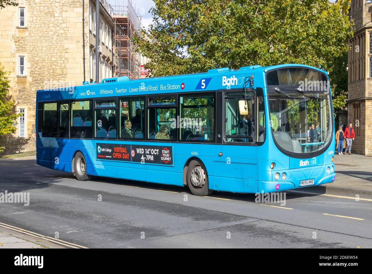 First Bus, A 2005 Volvo B7RLE, Single Deck bus, in Bath City centre ...