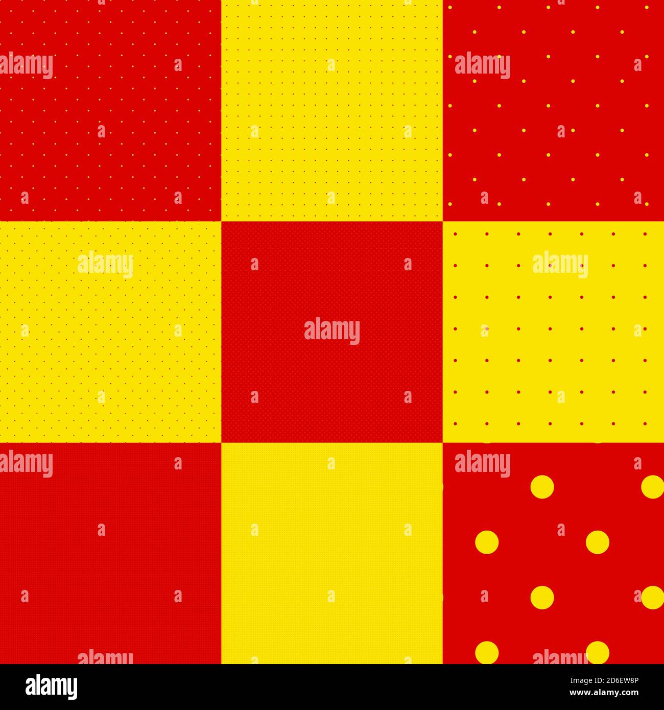 Pop-art, pointillist-pointillism seamless red, yellow circles, dots ...
