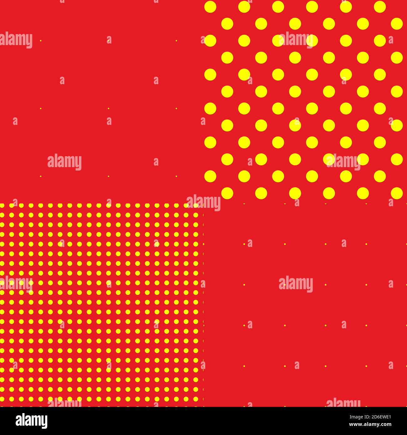 Pop-art, pointillist-pointillism seamless red, yellow circles, dots ...