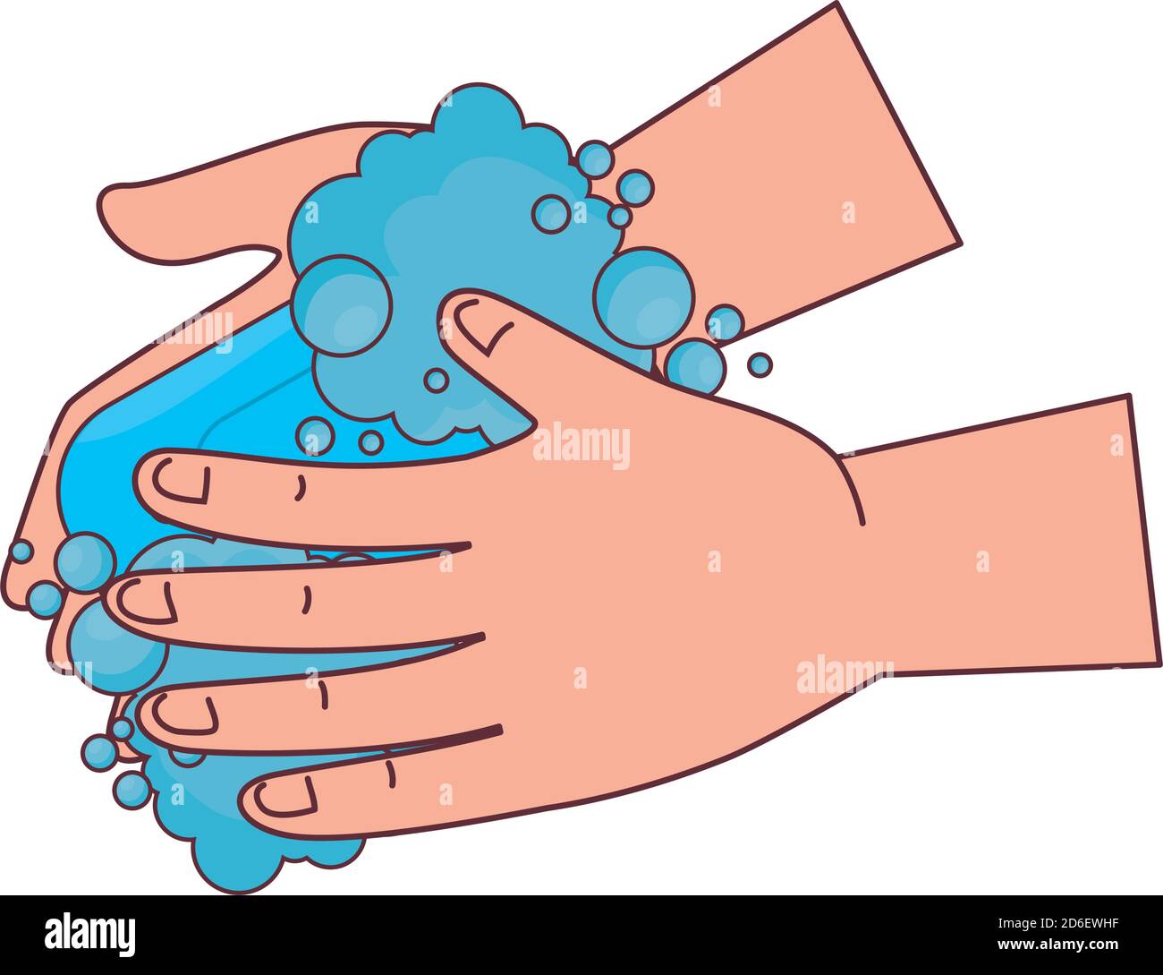 hands washing with bubbles and soap vector design Stock Vector Image ...