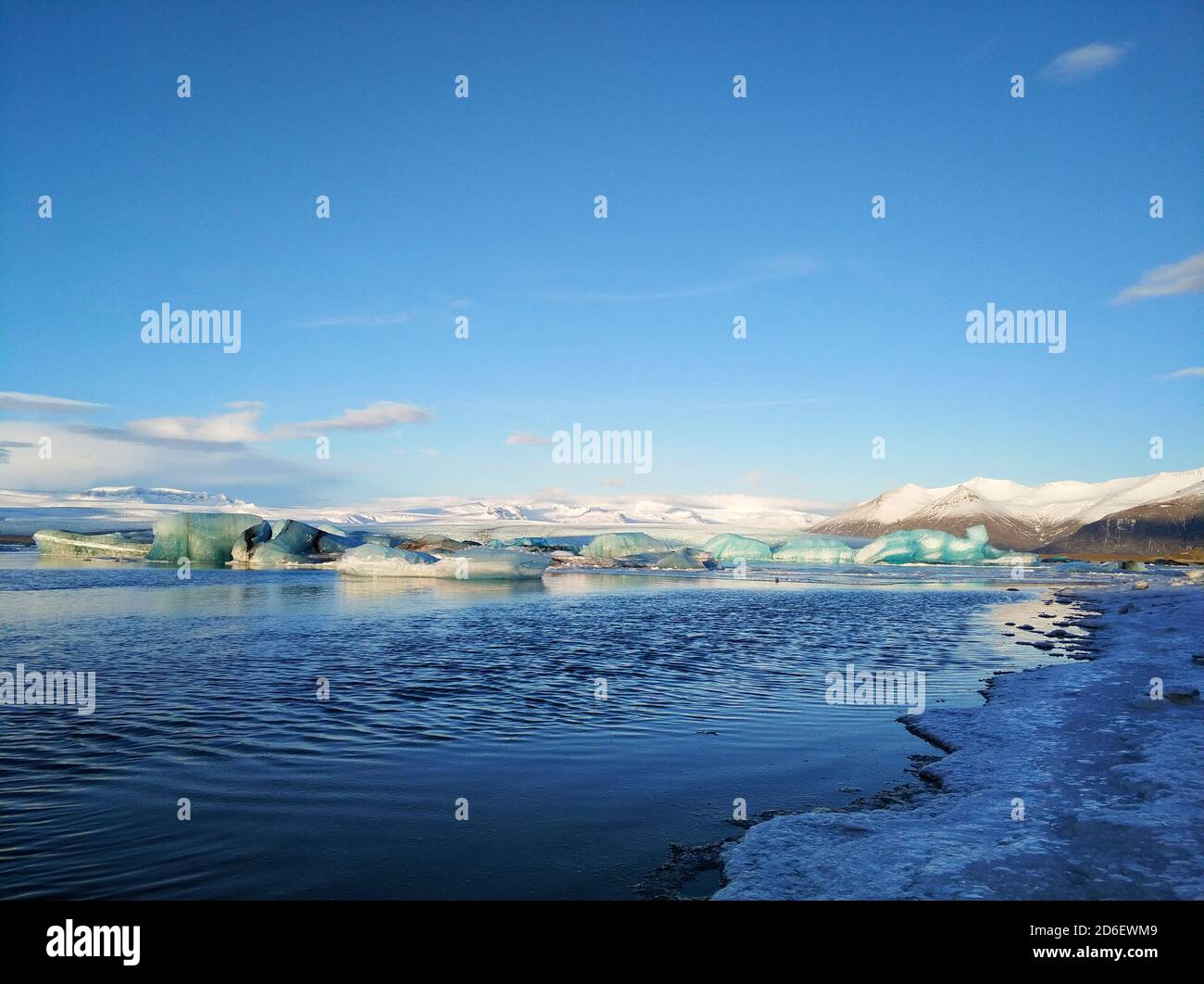 Incredible natural landscape largest glacier on the island in Iceland ...
