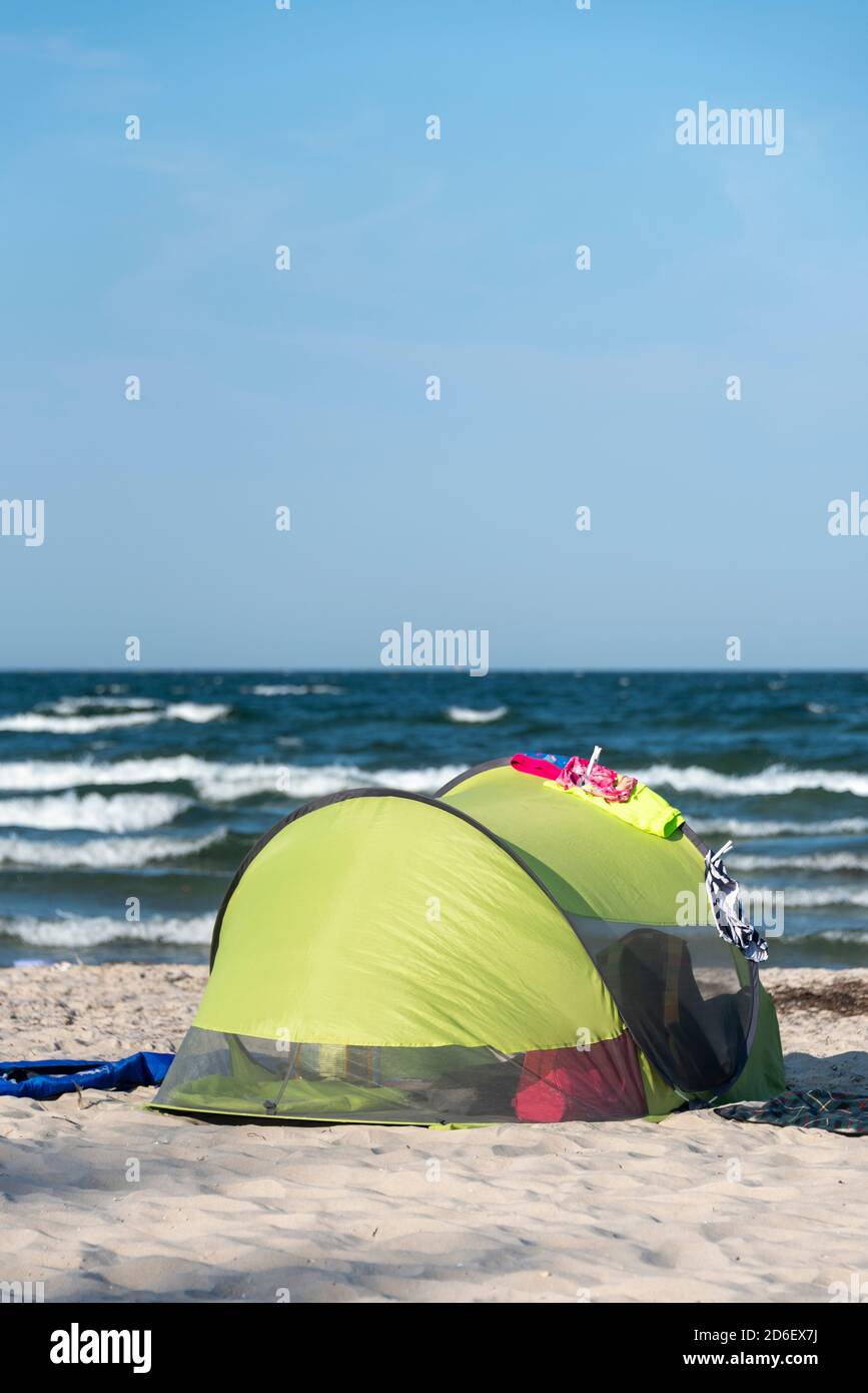 Tent on the beach Stock Photo - Alamy