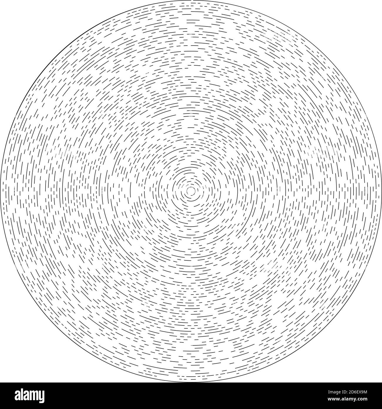 Radial, radiating lines abstract burst element. Concentric whirligig ...