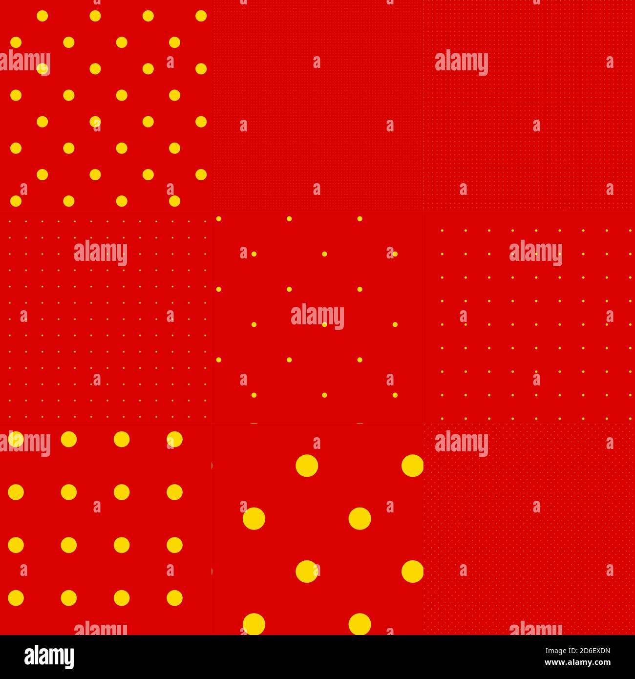 Pop-art, pointillist-pointillism seamless red, yellow circles, dots ...