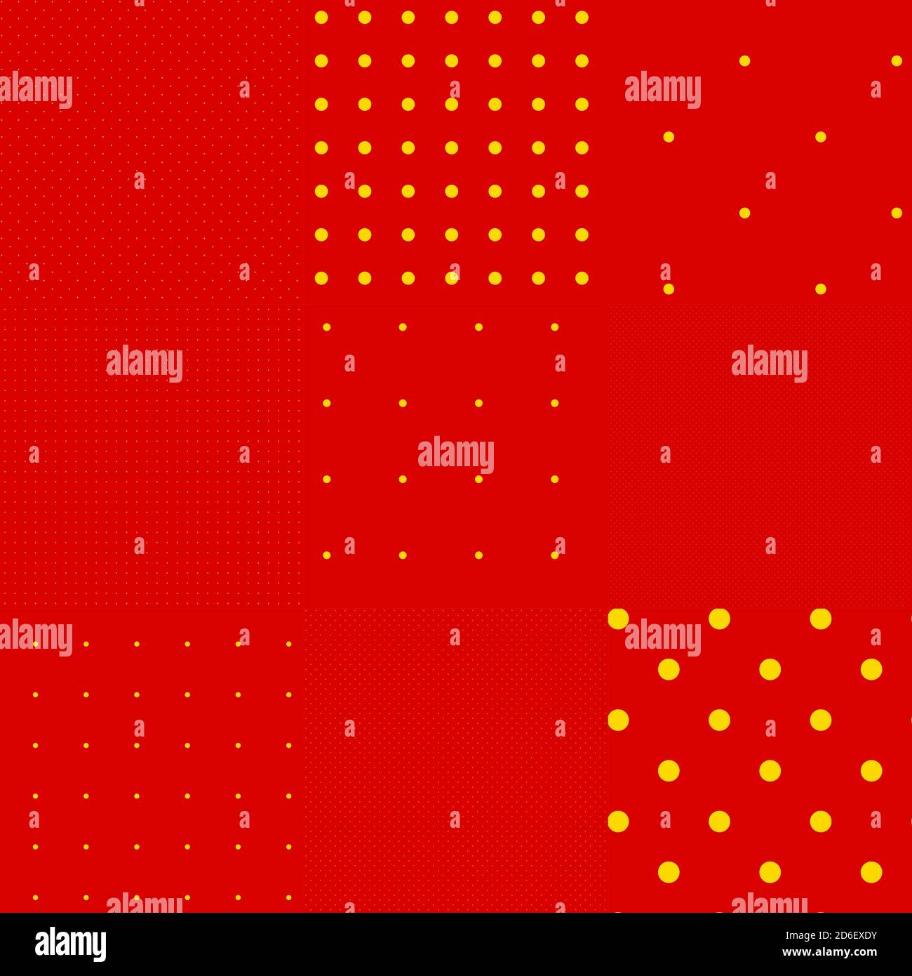 Pop-art, pointillist-pointillism seamless red, yellow circles, dots ...