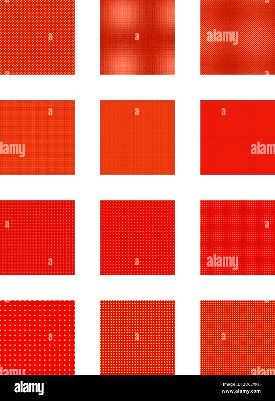 Pop-art, pointillist-pointillism seamless red, yellow circles, dots ...