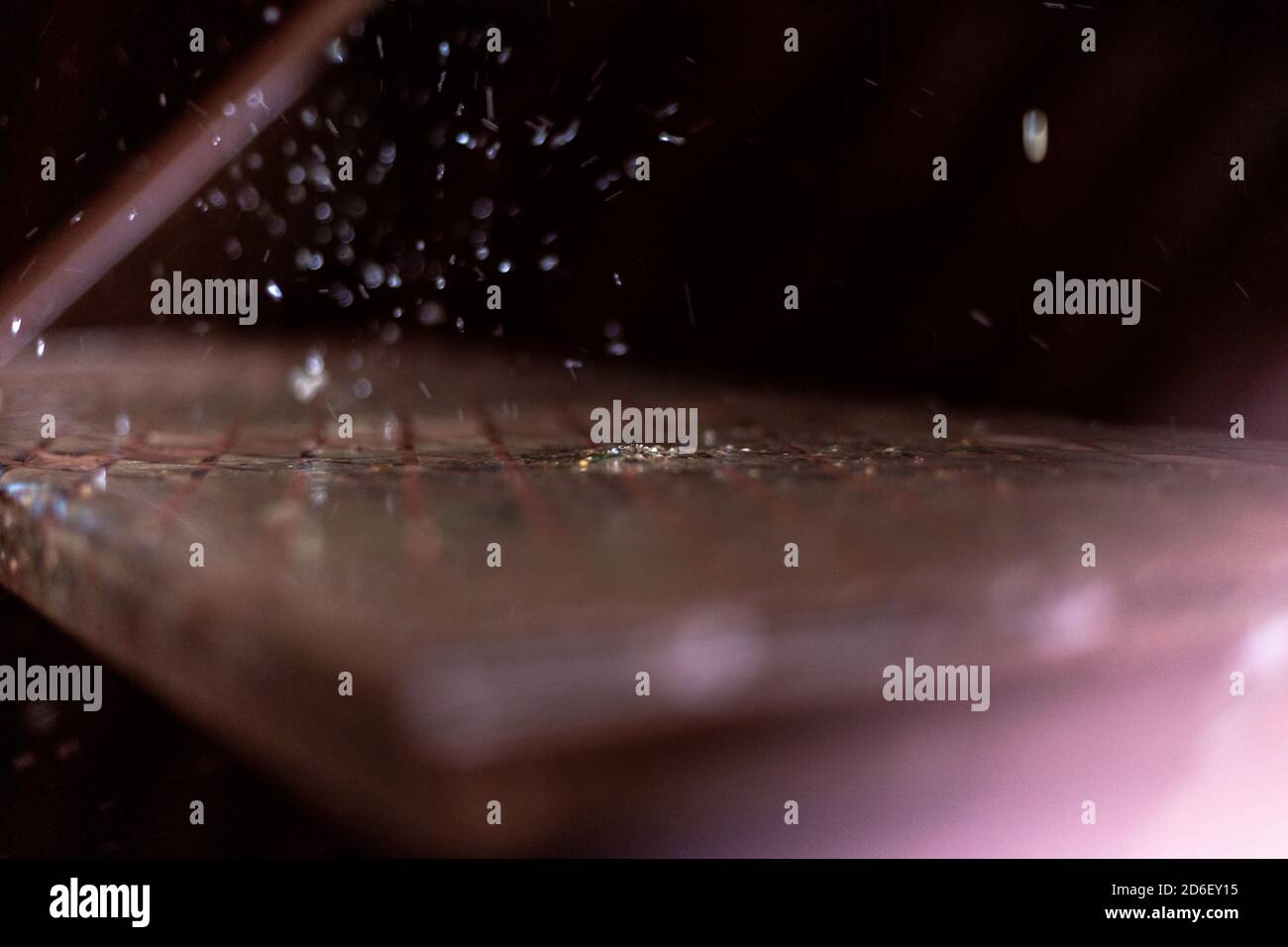 Raindrops dripping on the steps Stock Photo - Alamy