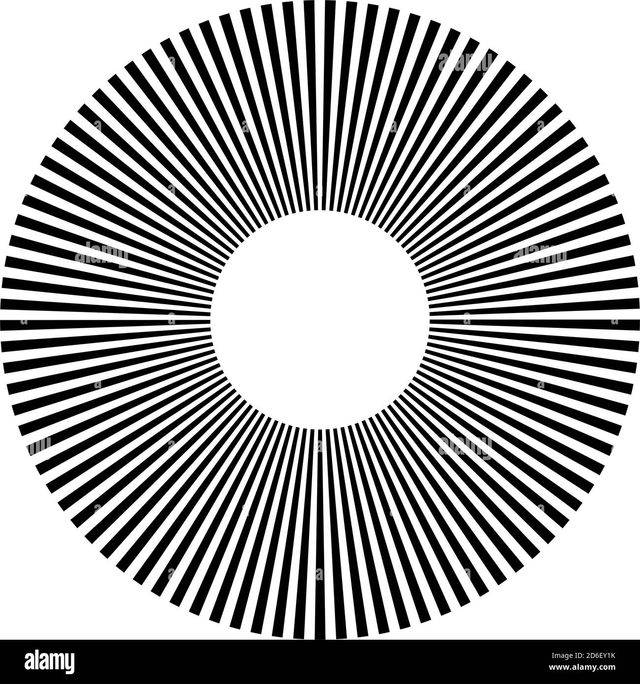 Circular radial, radiating lines, beams, rays. Geometric circle vector ...