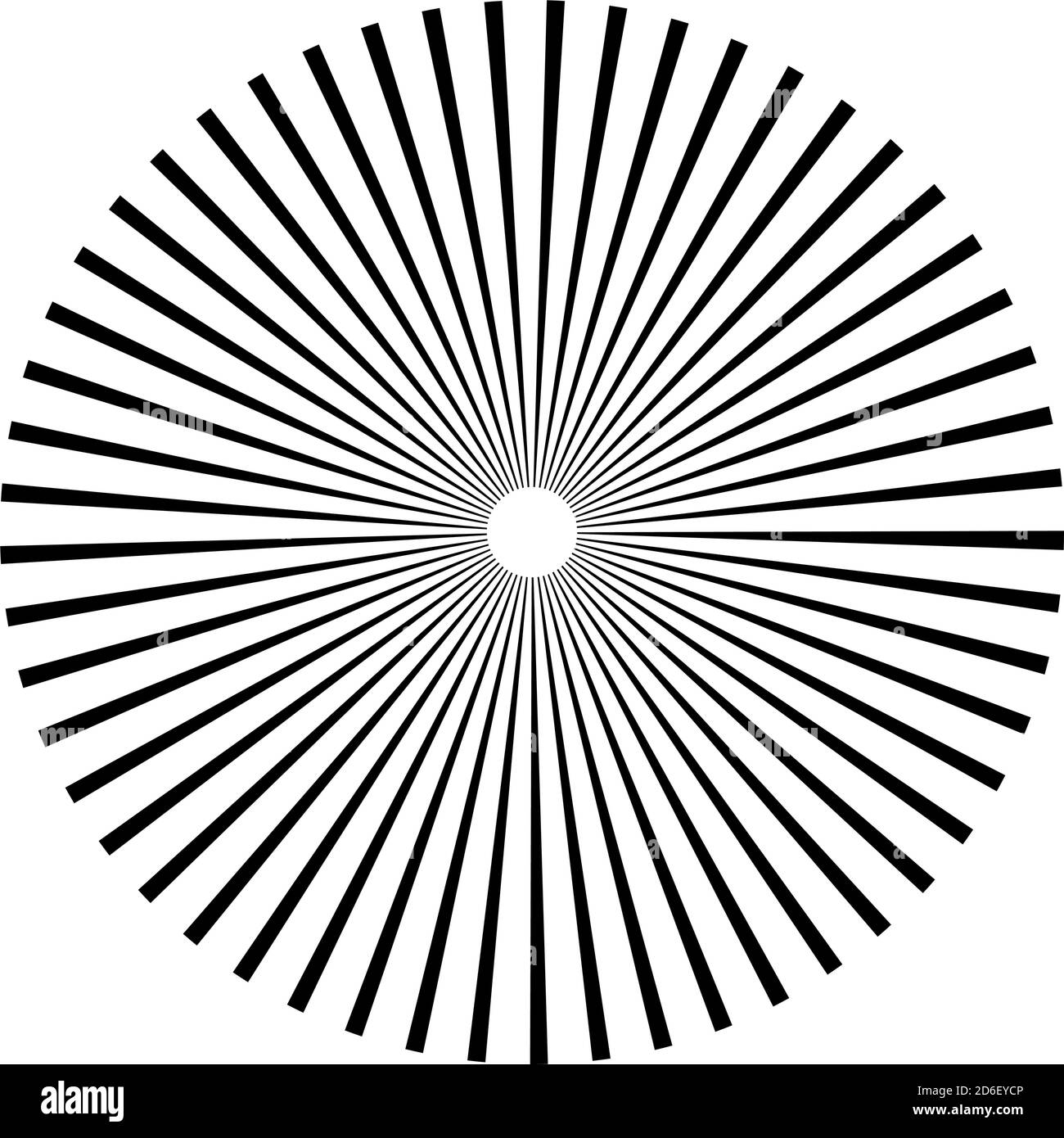 Circular radial, radiating lines, beams, rays. Geometric circle vector ...