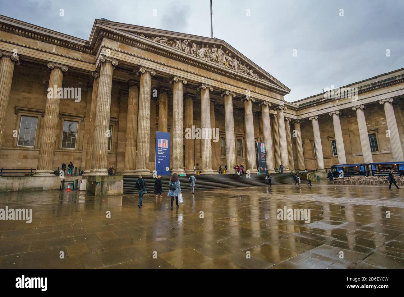 Exterior view of the British Museum, Great Russell street, London ...