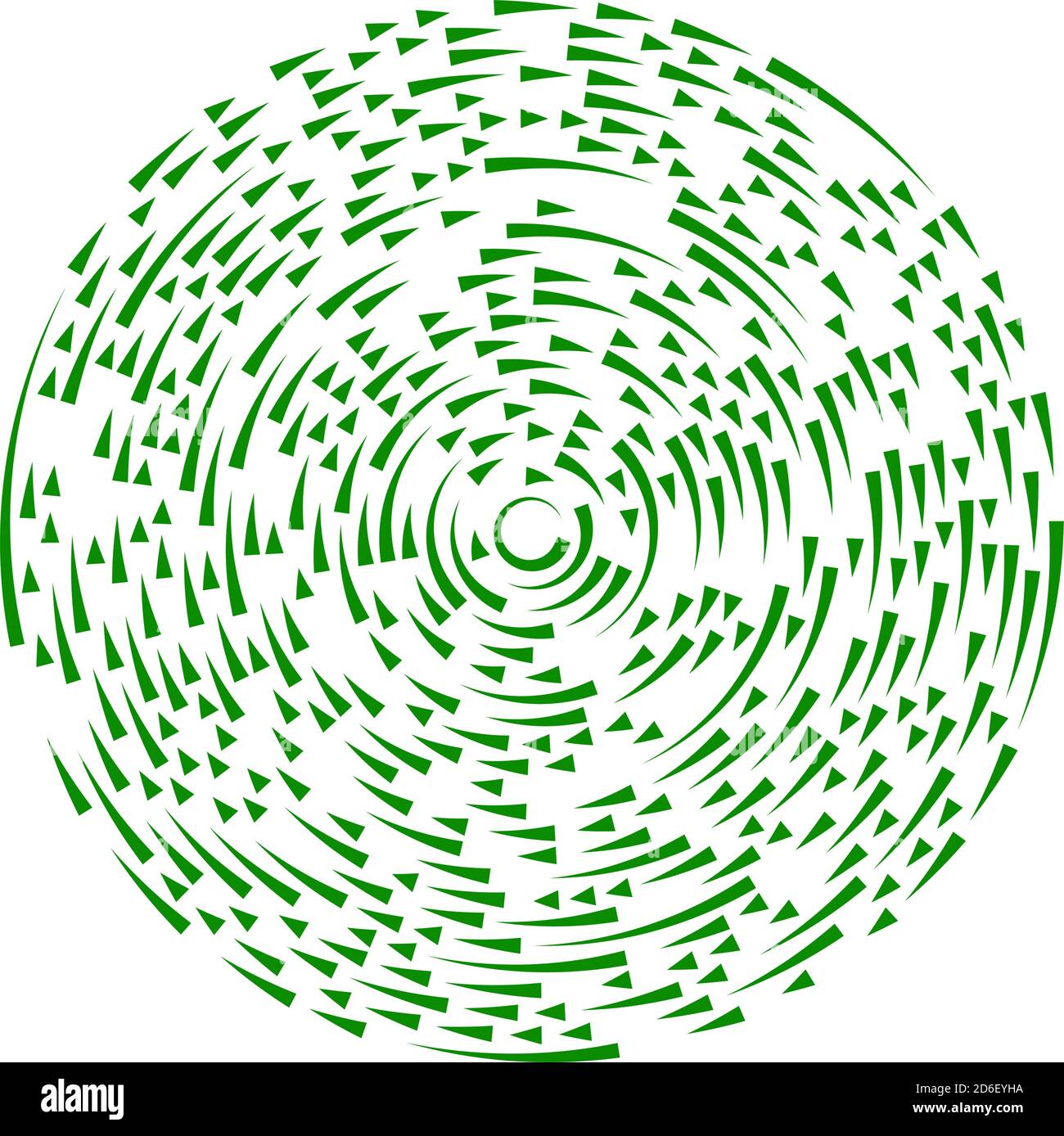 Radial, radiating lines abstract burst element. Concentric whirligig ...