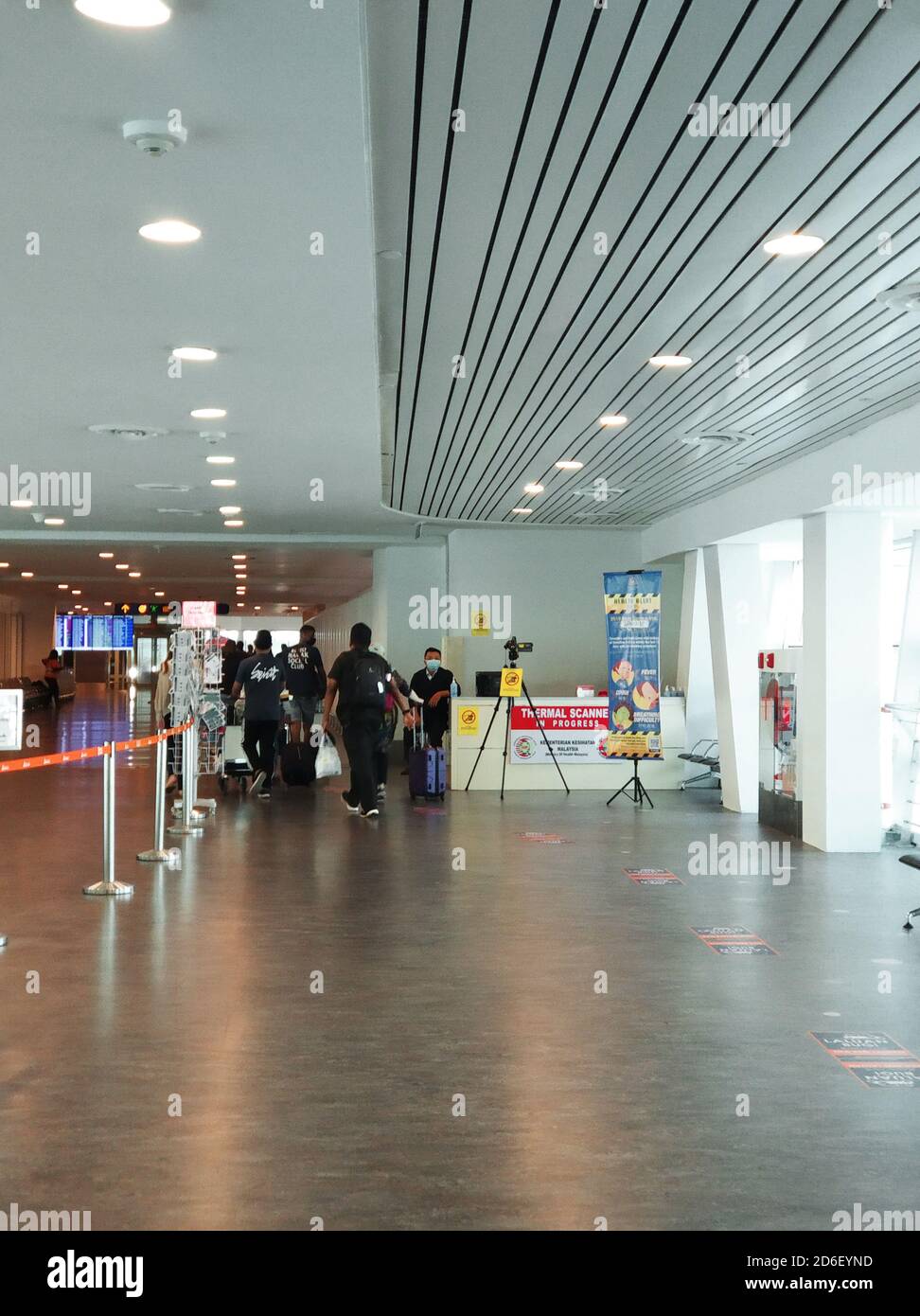 Temperature checkpoint at the airport during the coronavirus pandemic ...