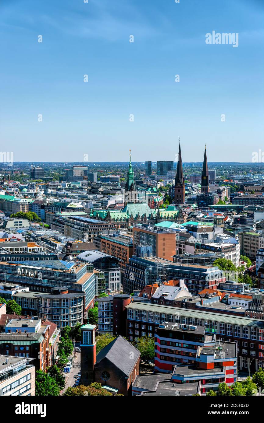 Overview of the Hanseatic City of Hamburg, Germany Stock Photo - Alamy